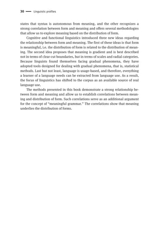 Linguistic Profiles Going From Form To Meaning Via Statistics Julia ...