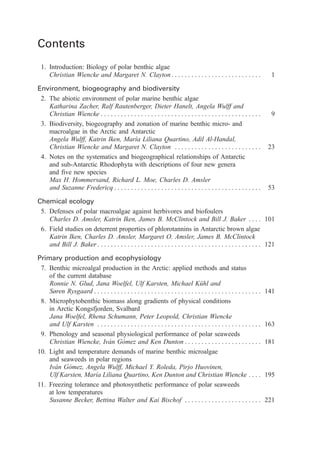 Biology Of Polar Benthic Algae Christian Wiencke Editor | PDF