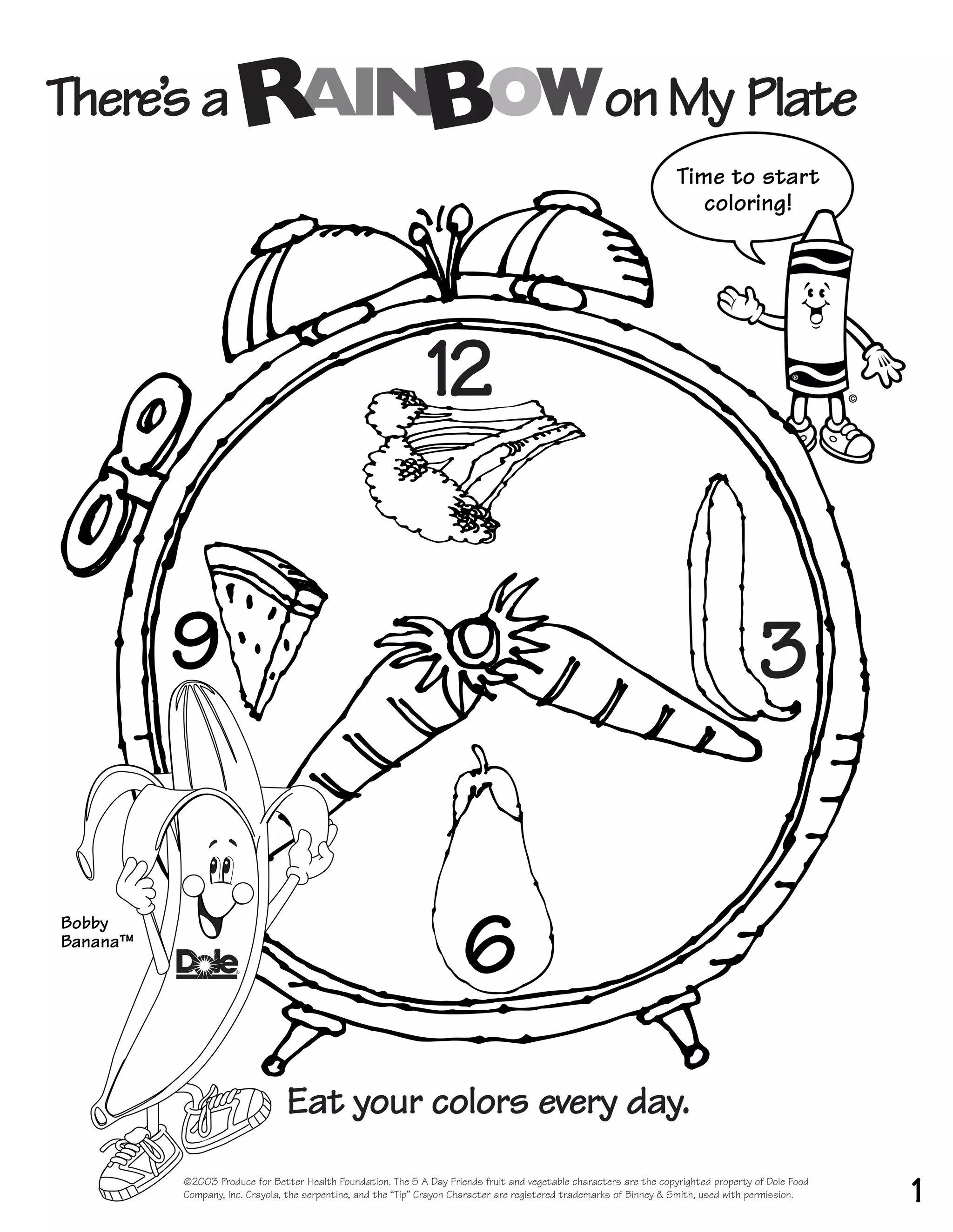 Fruits And Vegetables Coloring Book | PDF