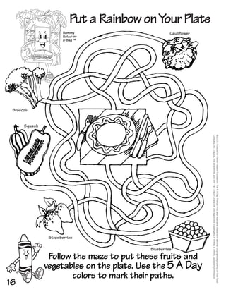 Fruits And Vegetables Coloring Book | PDF