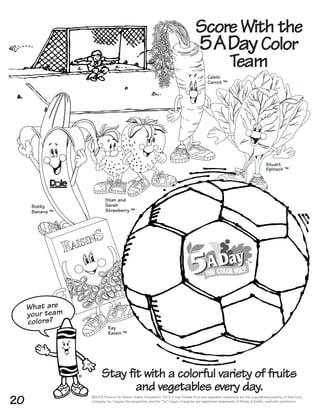 Fruits And Vegetables Coloring Book | PDF