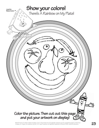Fruits And Vegetables Coloring Book | PDF