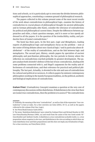Contradictions Logic History Actuality Elena Ficara Editor | PDF