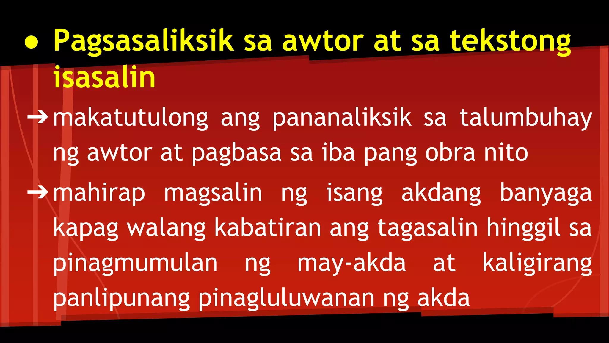 Mga hakbang sa Pagsasalin | PPTX