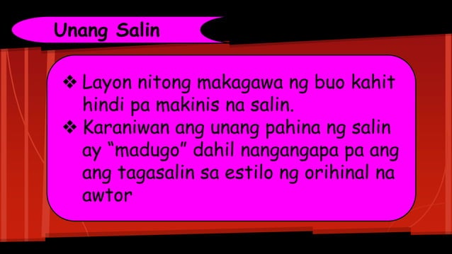 Mga hakbang sa Pagsasalin | PPTX