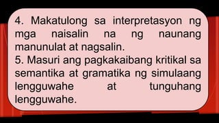 Mga hakbang sa Pagsasalin | PPTX