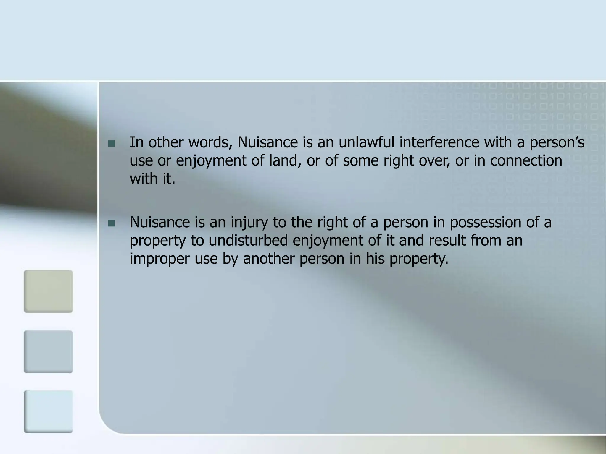 Law of Nuisance PPT for law students.ppt