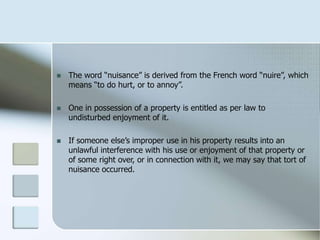 Law of Nuisance PPT for law students.ppt