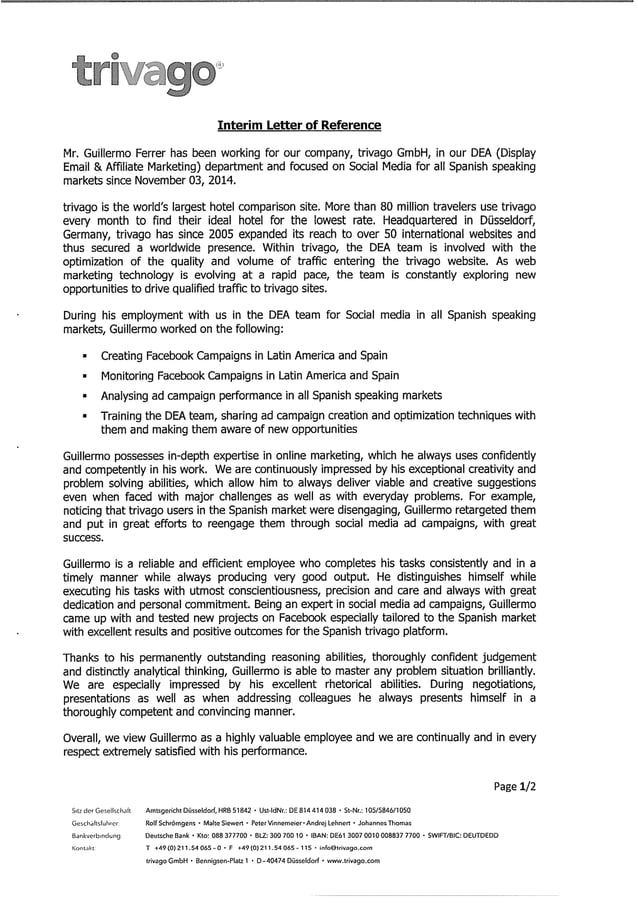 Recommendation Letter | PDF