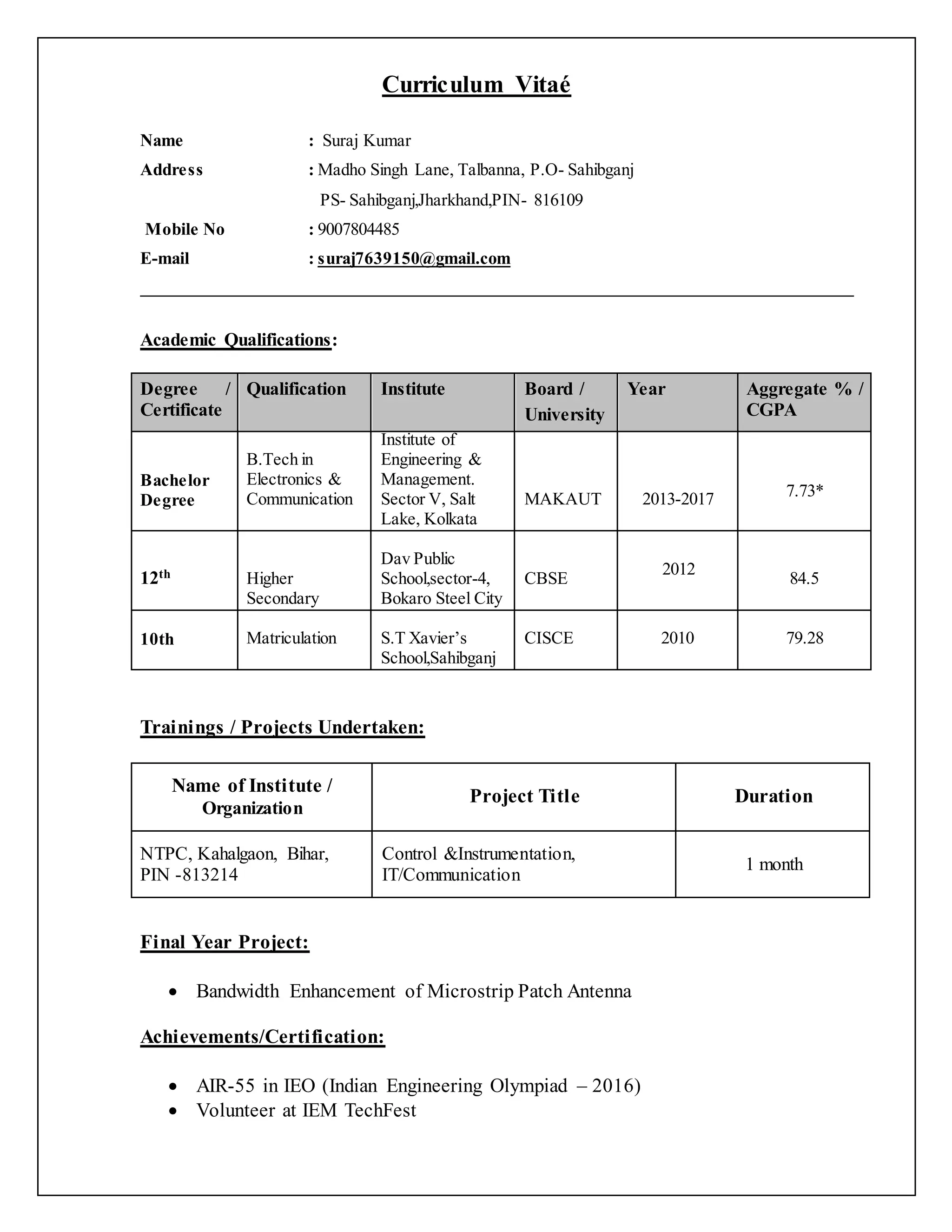 My Resume | DOCX