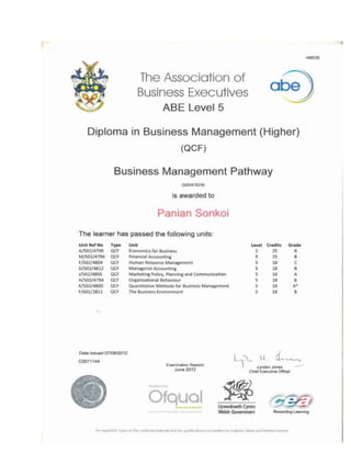 ABE CERTIFICATES | PDF