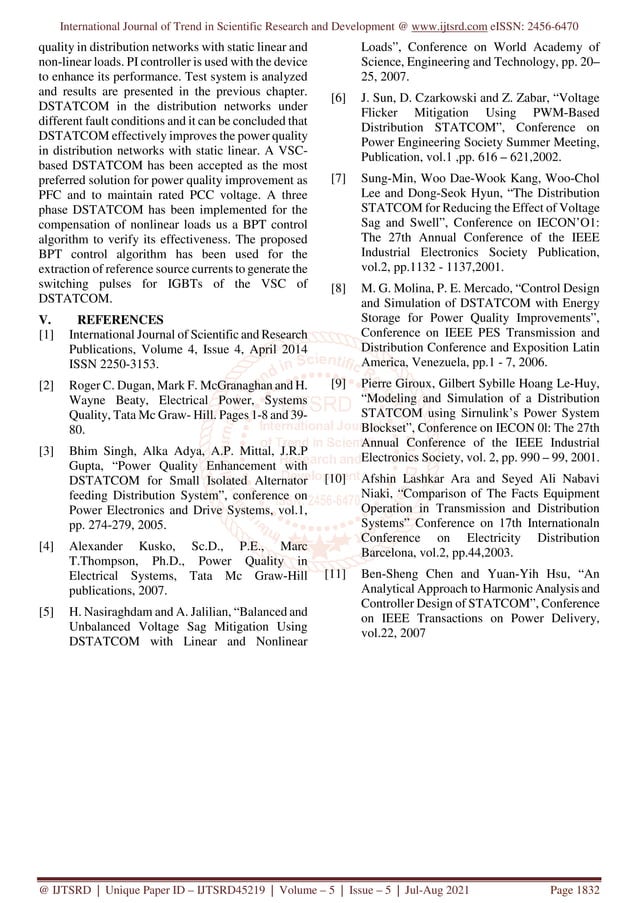 Optimization Technique For Power Quality Improvement Using Dstatcom Neural Network Approach A