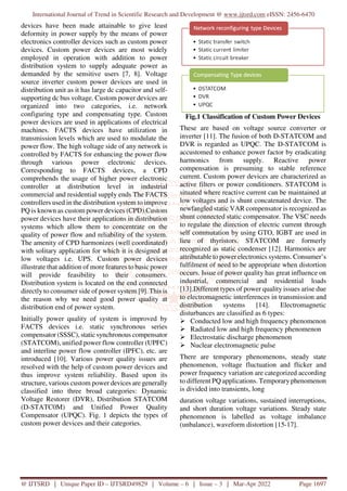 Various Custom Power Devices for Power Quality Improvement A Review | PDF | Power and Energy ...