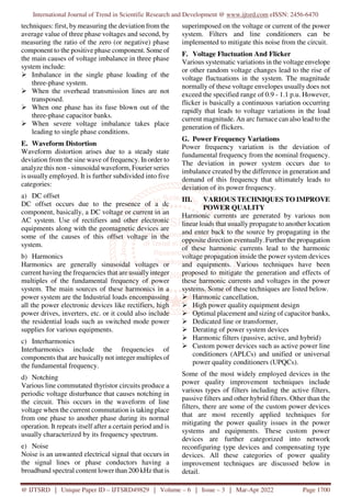 Various Custom Power Devices for Power Quality Improvement A Review ...