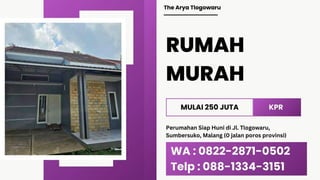 WA 0822-2871-0502 Perumahan Dijual Sumbersuko Malang Dekat PT. Pinus Merah Abadi | PPT