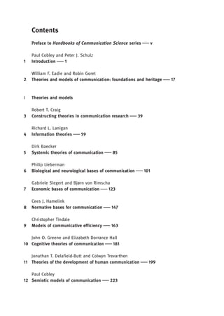 Theories And Models Of Communication Paul Cobley Editor Peter J Schulz ...