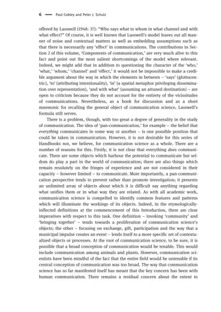 Theories And Models Of Communication Paul Cobley Editor Peter J Schulz ...