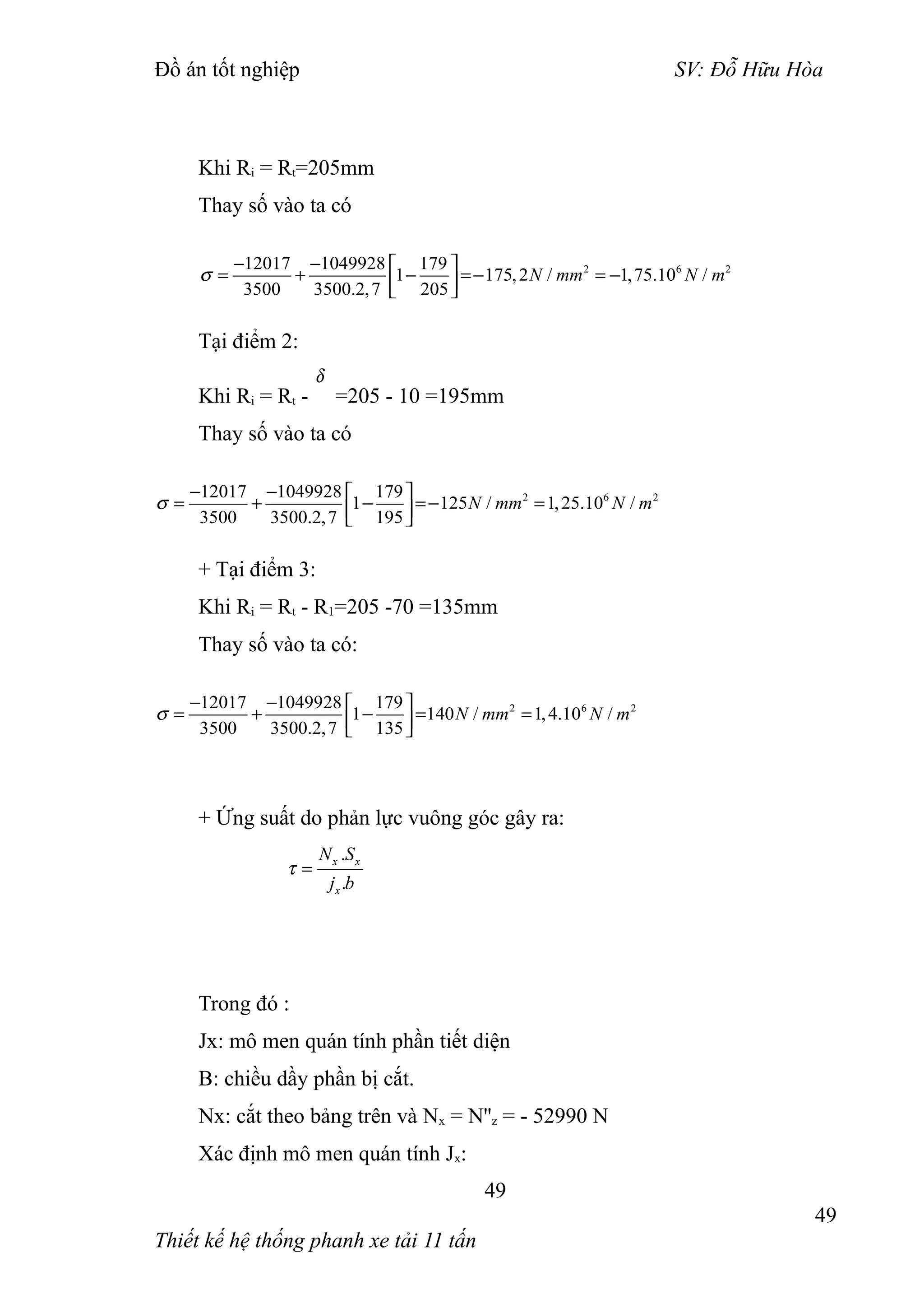 Đồ án thiết kế hệ thống phanh xe tải | PDF