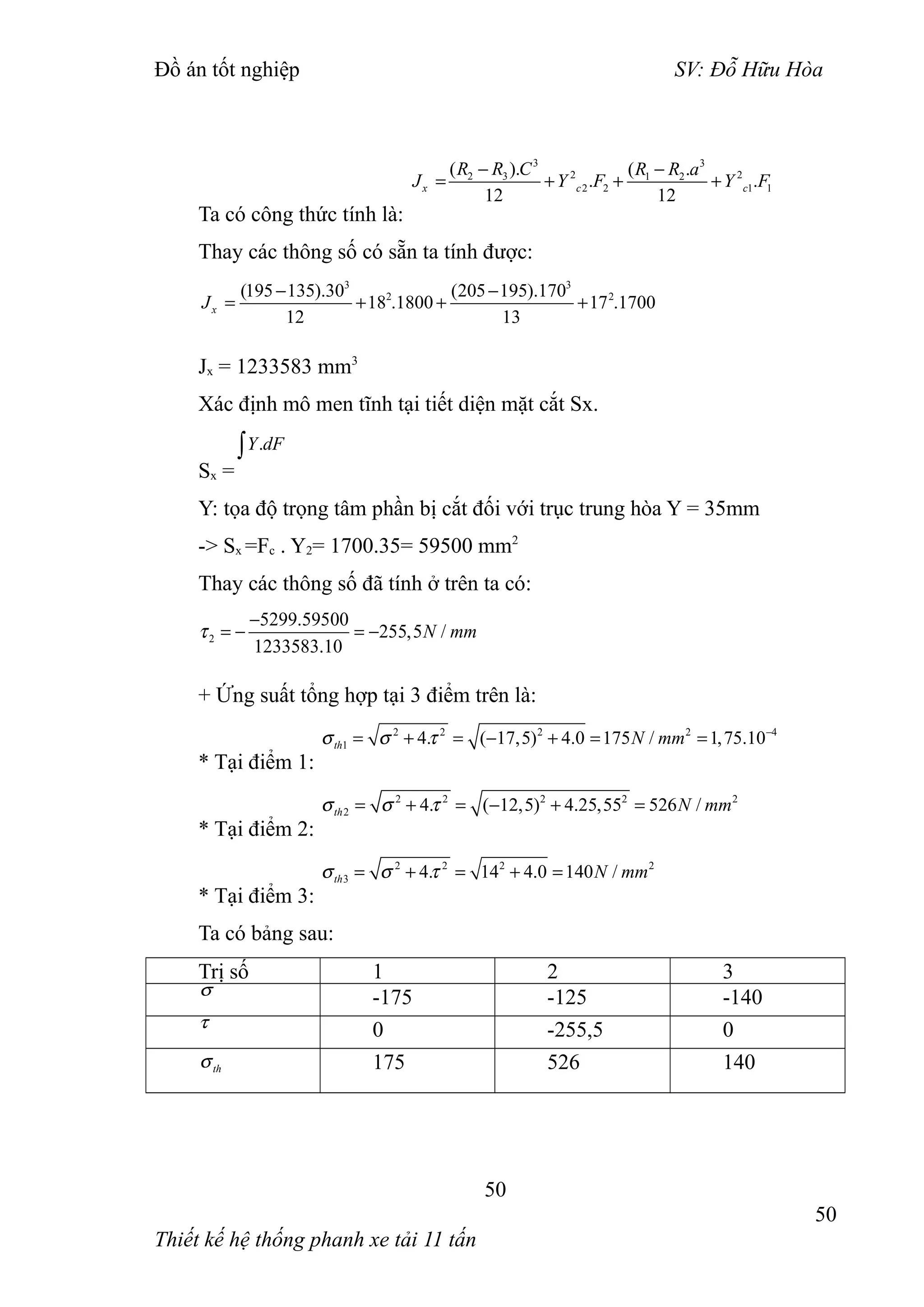 Đồ án thiết kế hệ thống phanh xe tải | PDF