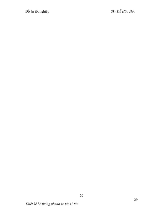 Đồ án thiết kế hệ thống phanh xe tải | PDF