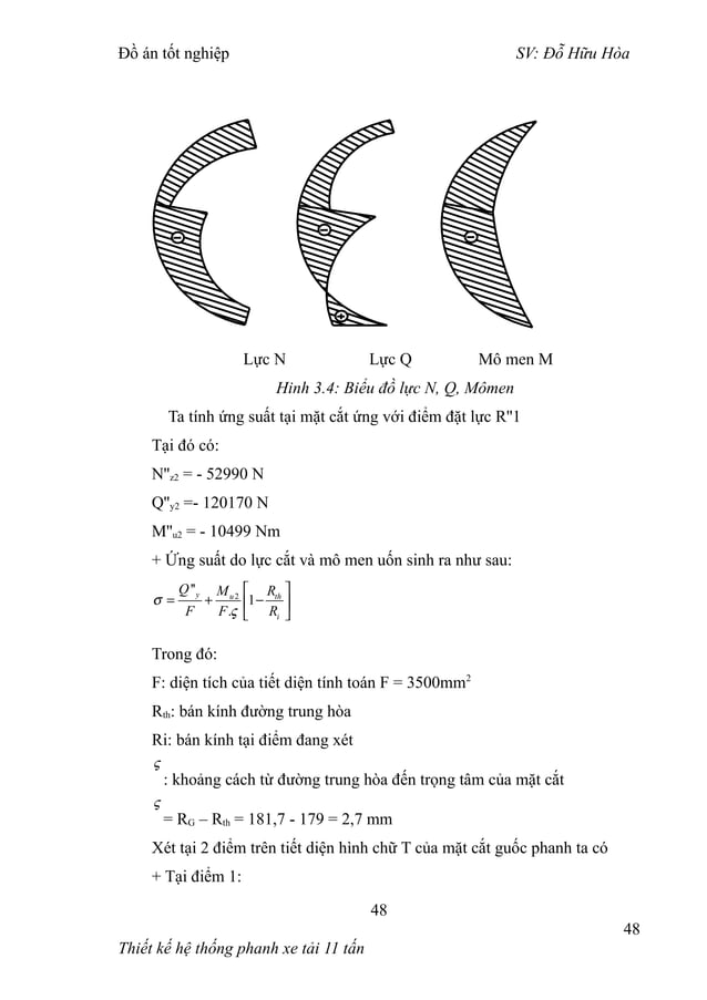 Đồ án thiết kế hệ thống phanh xe tải | PDF