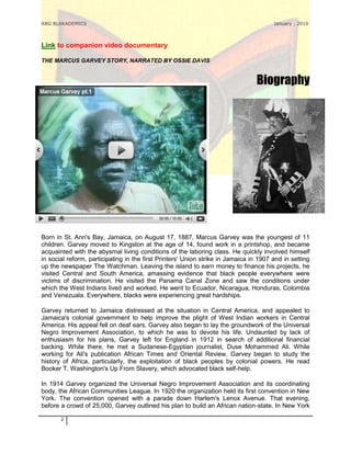Lessons from The Honorable Marcus Mosiah Garvey | PDF