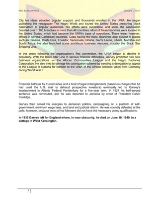 Lessons from The Honorable Marcus Mosiah Garvey | PDF