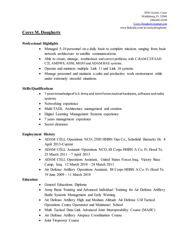 Dougherty, Corey Resume | DOCX