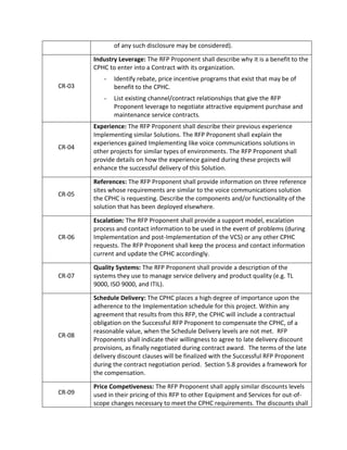 CPHC rfp | PDF