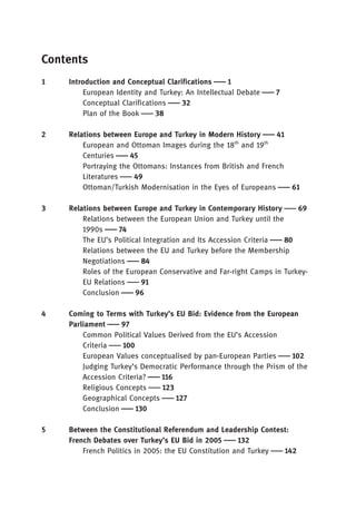 Debating Turkey In Europe Identities And Concepts Caner Tekin | PDF