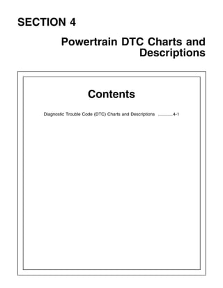 Diagnostic Trouble Code (DTC) Charts and Descriptions | PDF