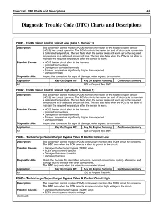 Diagnostic Trouble Code (DTC) Charts and Descriptions | PDF