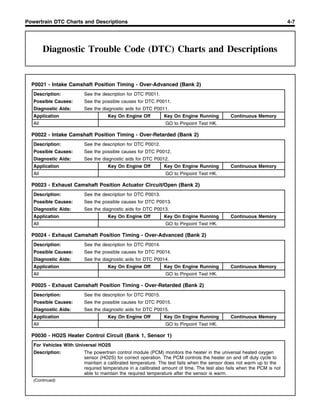 Diagnostic Trouble Code (DTC) Charts and Descriptions | PDF