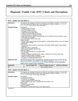 Diagnostic Trouble Code (DTC) Charts and Descriptions | PDF