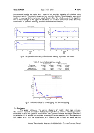 Integral Backstepping Approach for Mobile Robot Control | PDF