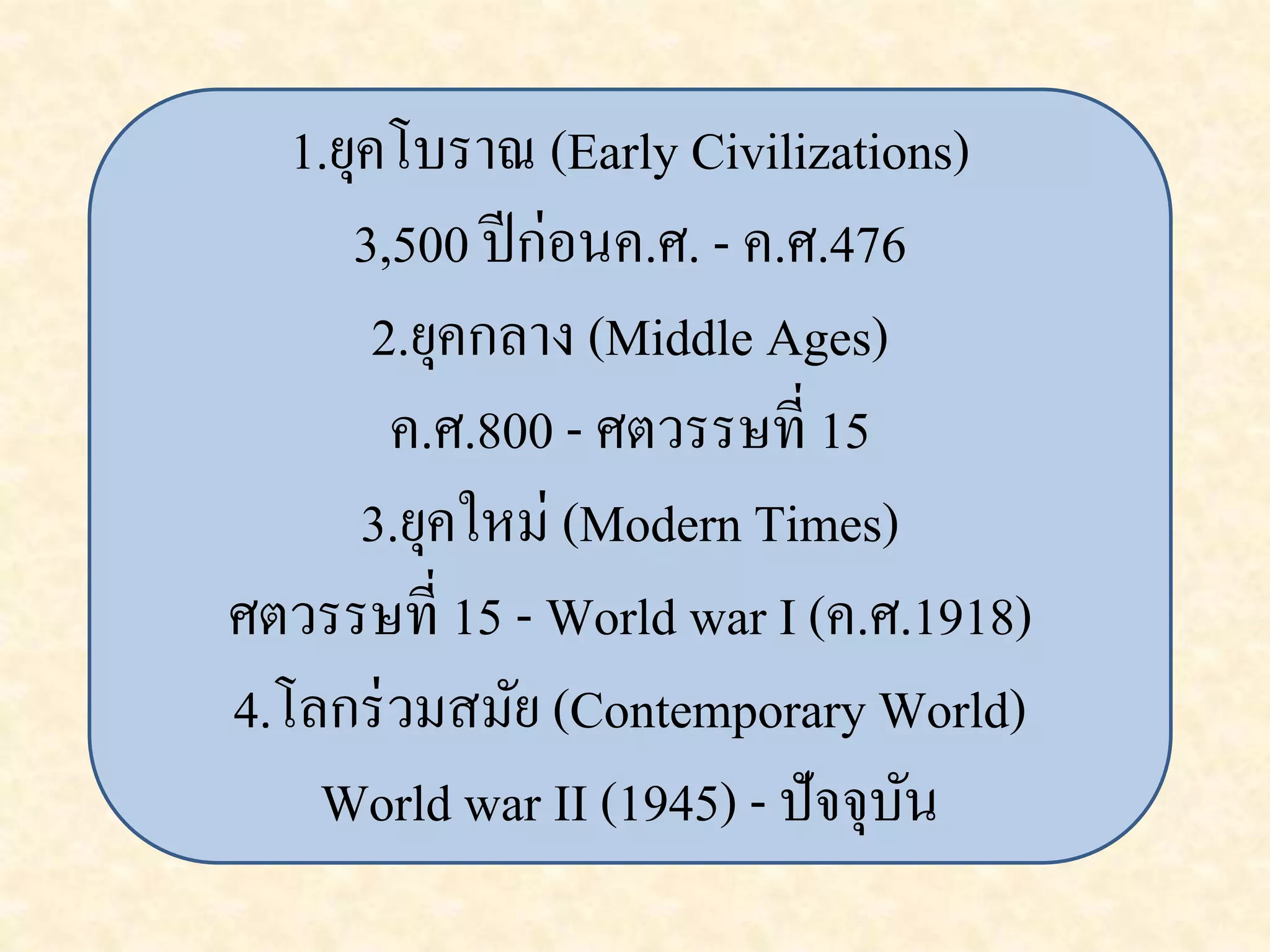 ยุคปัจจุบัน(อัพเดท2557) | PPT