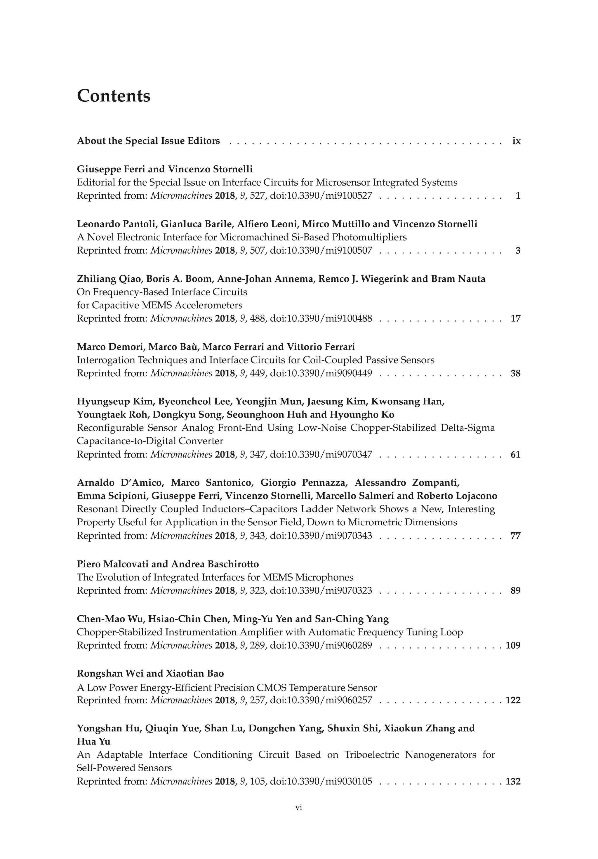 Interface Circuits For Microsensor Integrated Systems Giuseppe Ferri | PDF