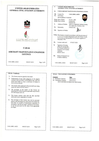 GCAA License Naseer | PDF