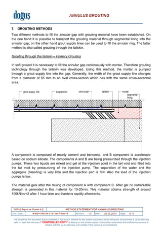 2559 m-bey-100 tu0-ctbt-mst-000015-001_annulus grouting | PDF