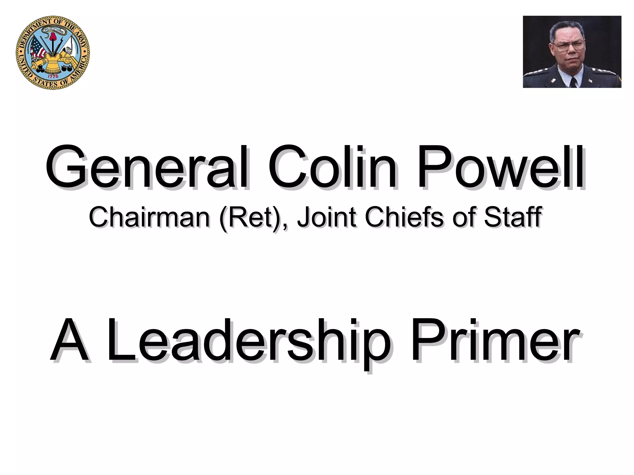 Colin Powell On Leadership | PPT