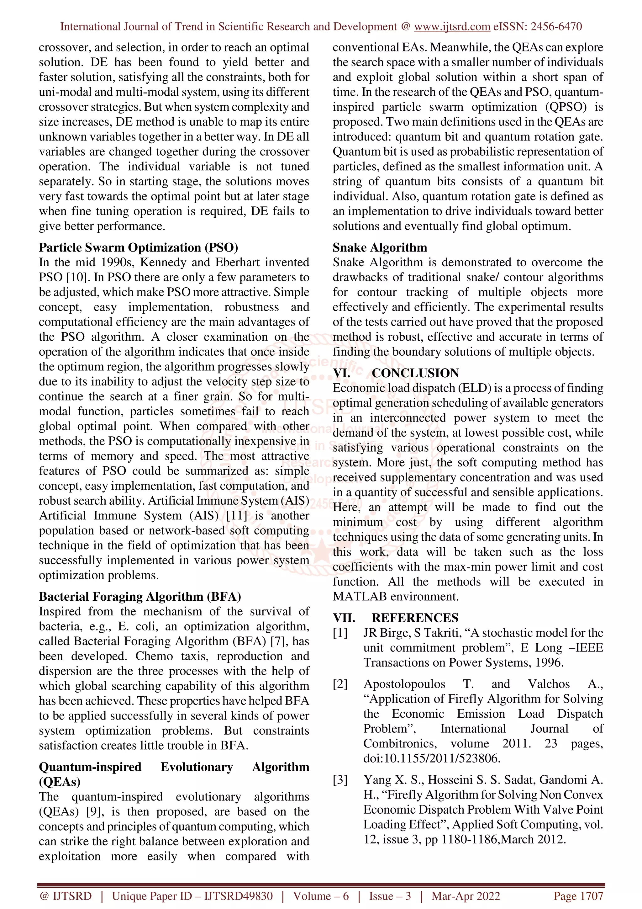 A Review on Various Techniques Used for Economic Load Dispatch in Power System | PDF