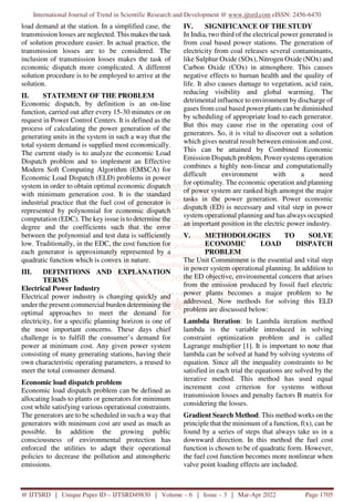 A Review on Various Techniques Used for Economic Load Dispatch in Power ...