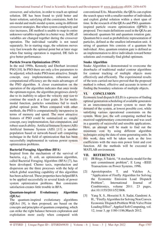 A Review on Various Techniques Used for Economic Load Dispatch in Power ...