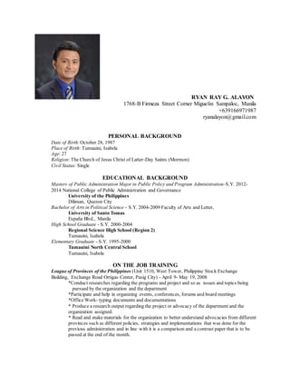 resume.ryanalayon (final) | PDF