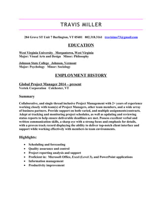 Travis Miller Resume 08.09.16