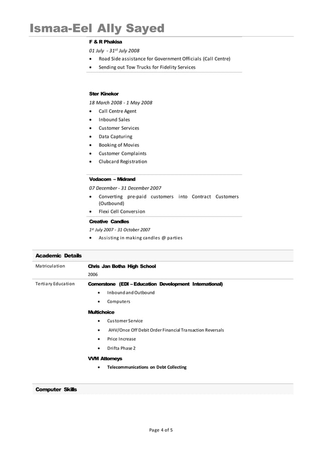 ismaaeel_ally_sayed_cv | PDF