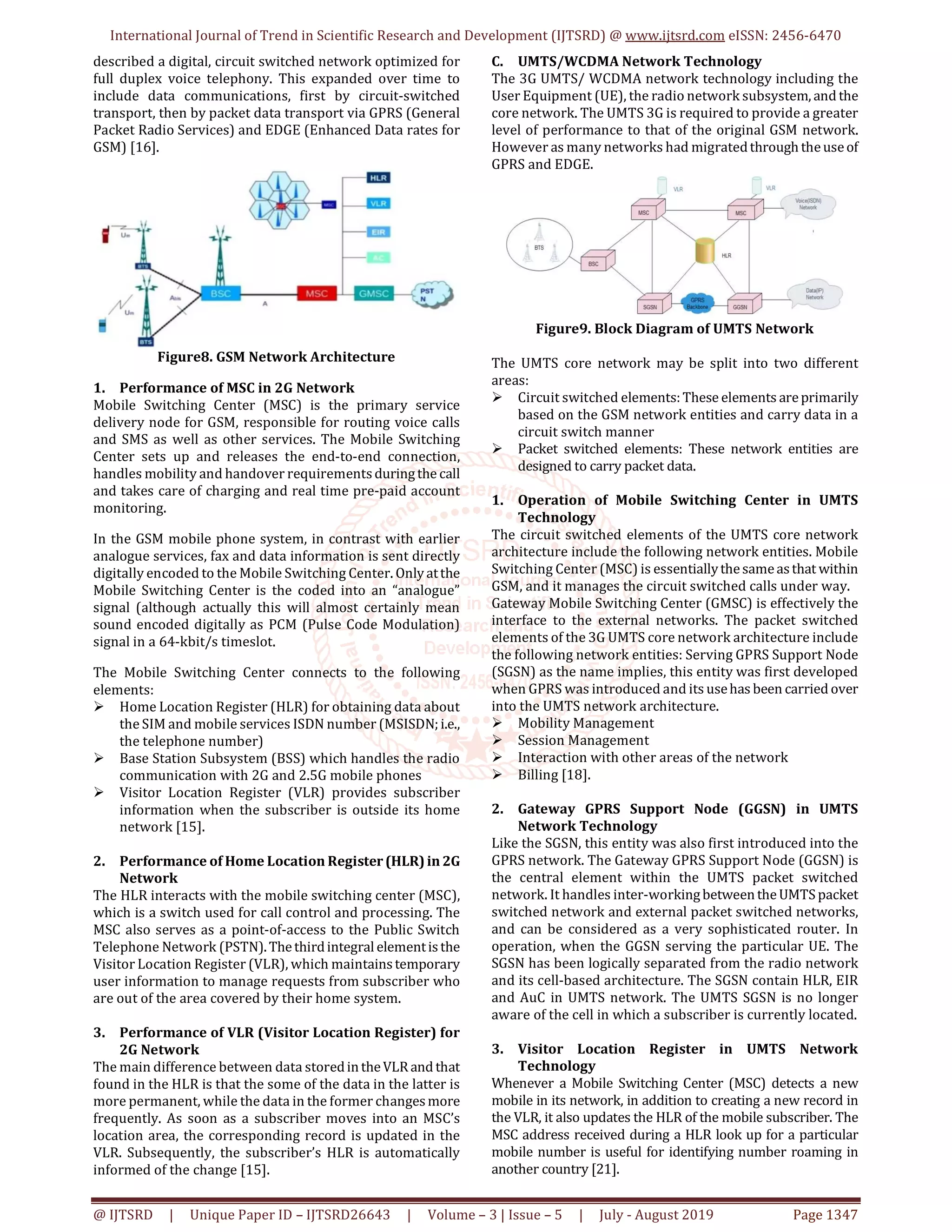 Comparative Study on Mobile Switching Center of Mobile Generations | PDF