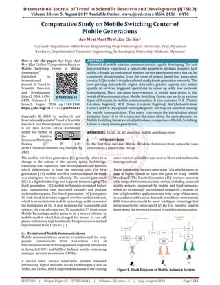 Comparative Study on Mobile Switching Center of Mobile Generations | PDF