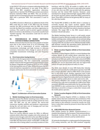 Comparative Study on Mobile Switching Center of Mobile Generations | PDF