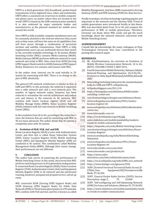 Comparative Study on Mobile Switching Center of Mobile Generations | PDF